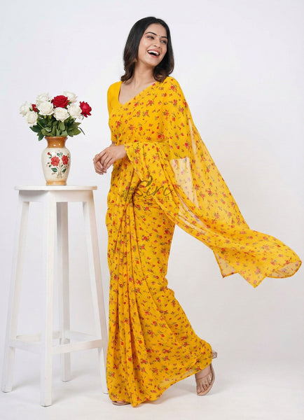 Garden Vareli Latest Uno Tarangini Georgette Saree – Siri Collections