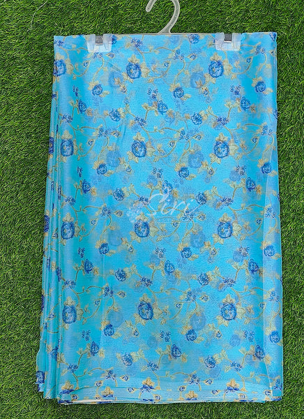 Authentic Garden Vareli Printed Nara Chiffon Saree – Siri Collections