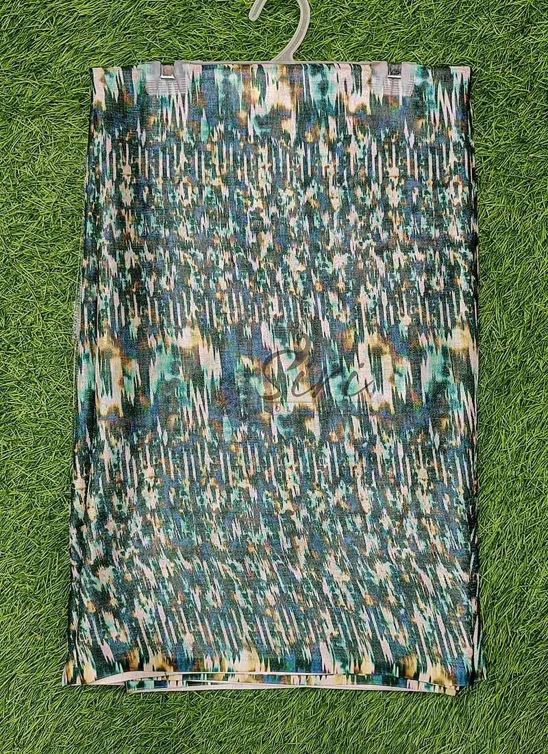 Beautiful Digital Print Jute Saree Siri Collections