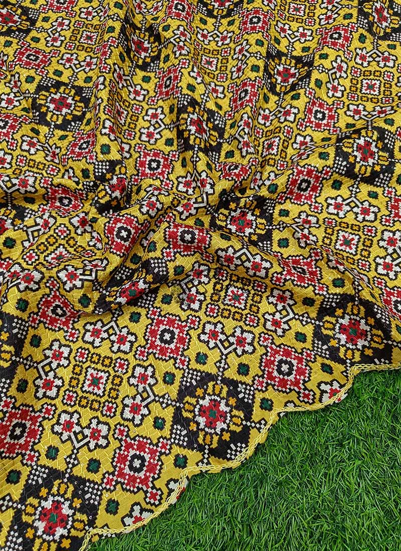 Beautiful Digital Print Silk Cutwork Dupatta – Siri Collections