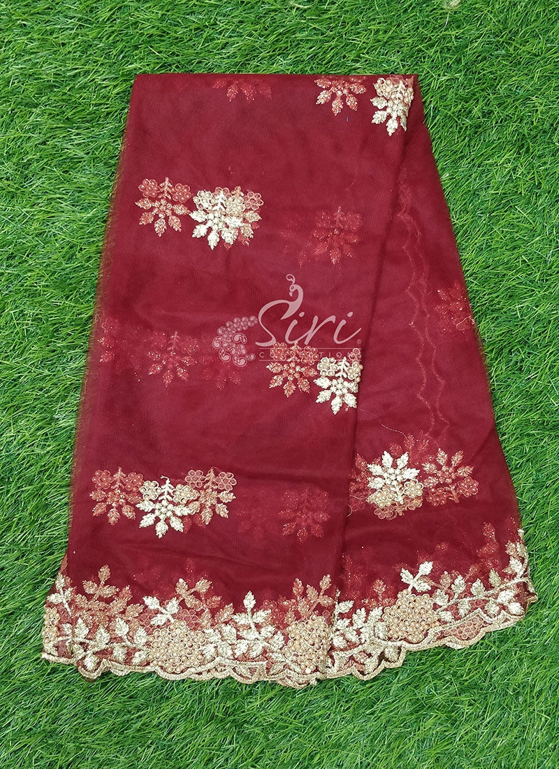 Designer Net Cut Work Dupatta – Siri Collections