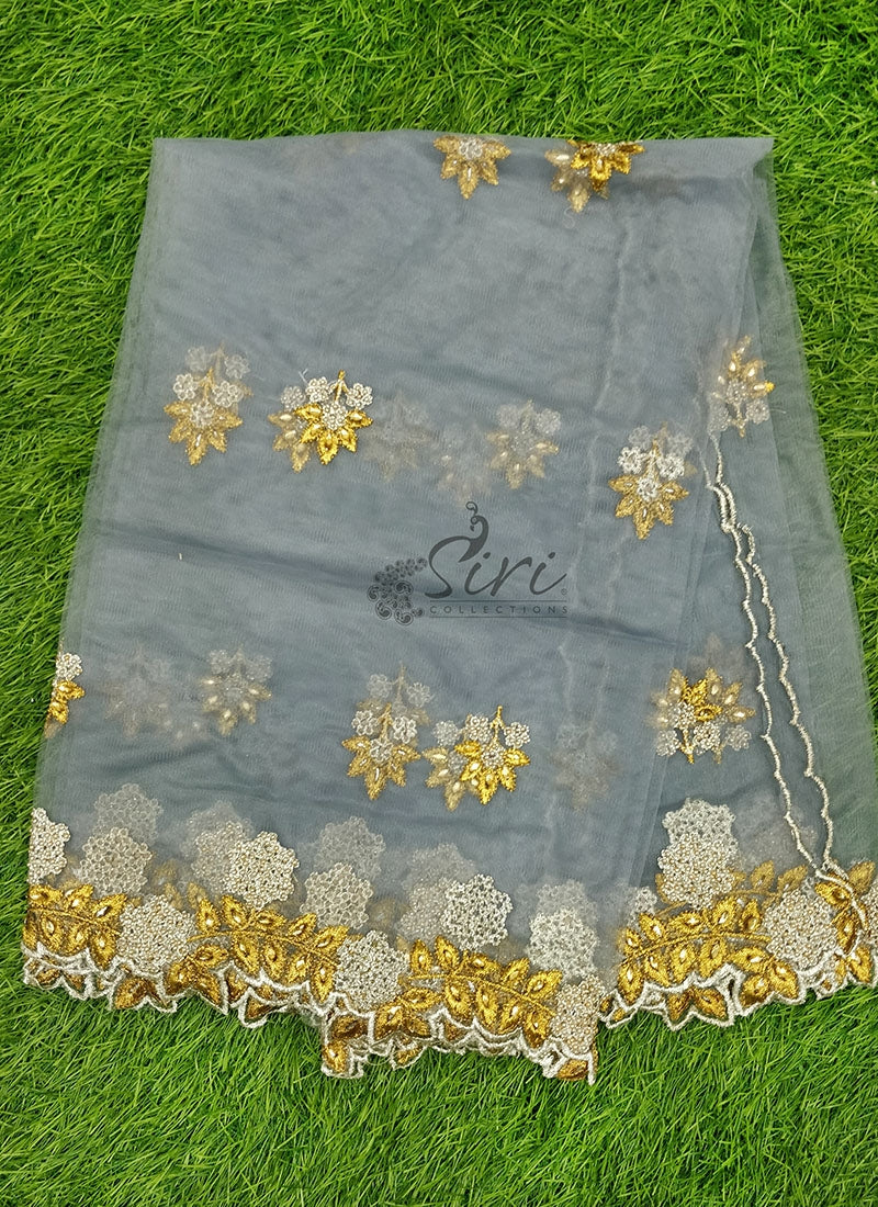 Designer Net Cut Work Dupatta – Siri Collections
