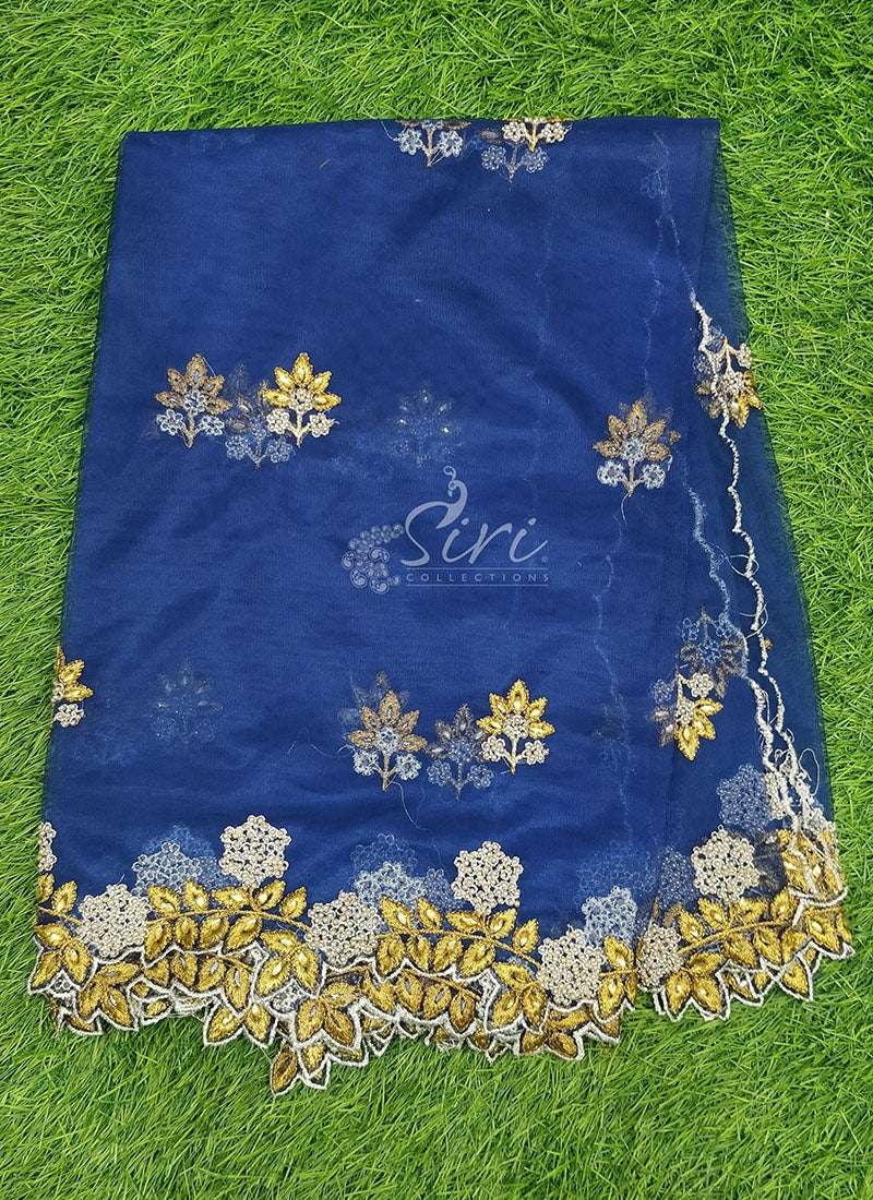 Designer Net Cut Work Dupatta – Siri Collections